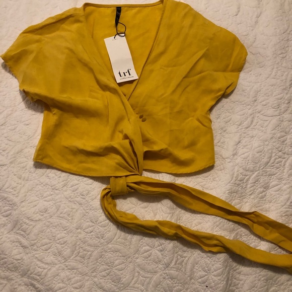 Zara | Tops | New Zara Yellow Sunny Yellow Linen Top | Poshmark